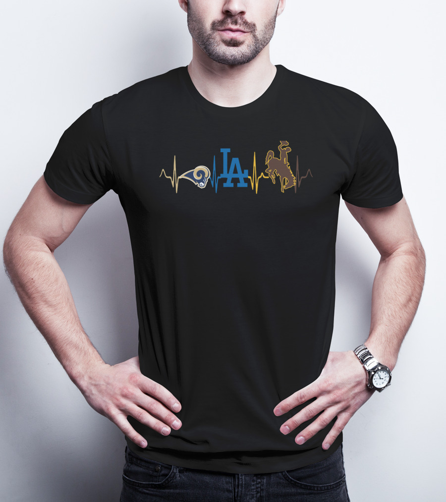 Rams Dodgers La Heartbeat Wc T-Shirt