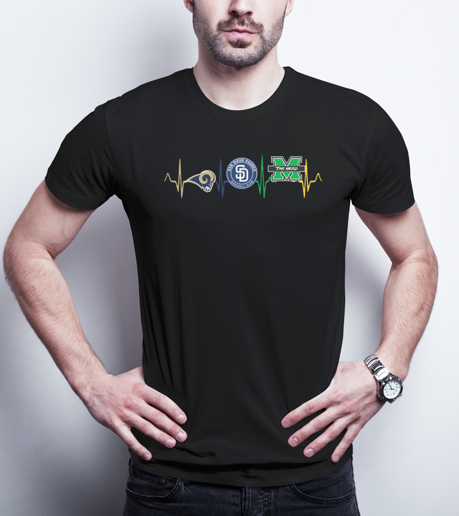 Love Rams San Diego Padres Marshall The Herd Mth T-Shirt