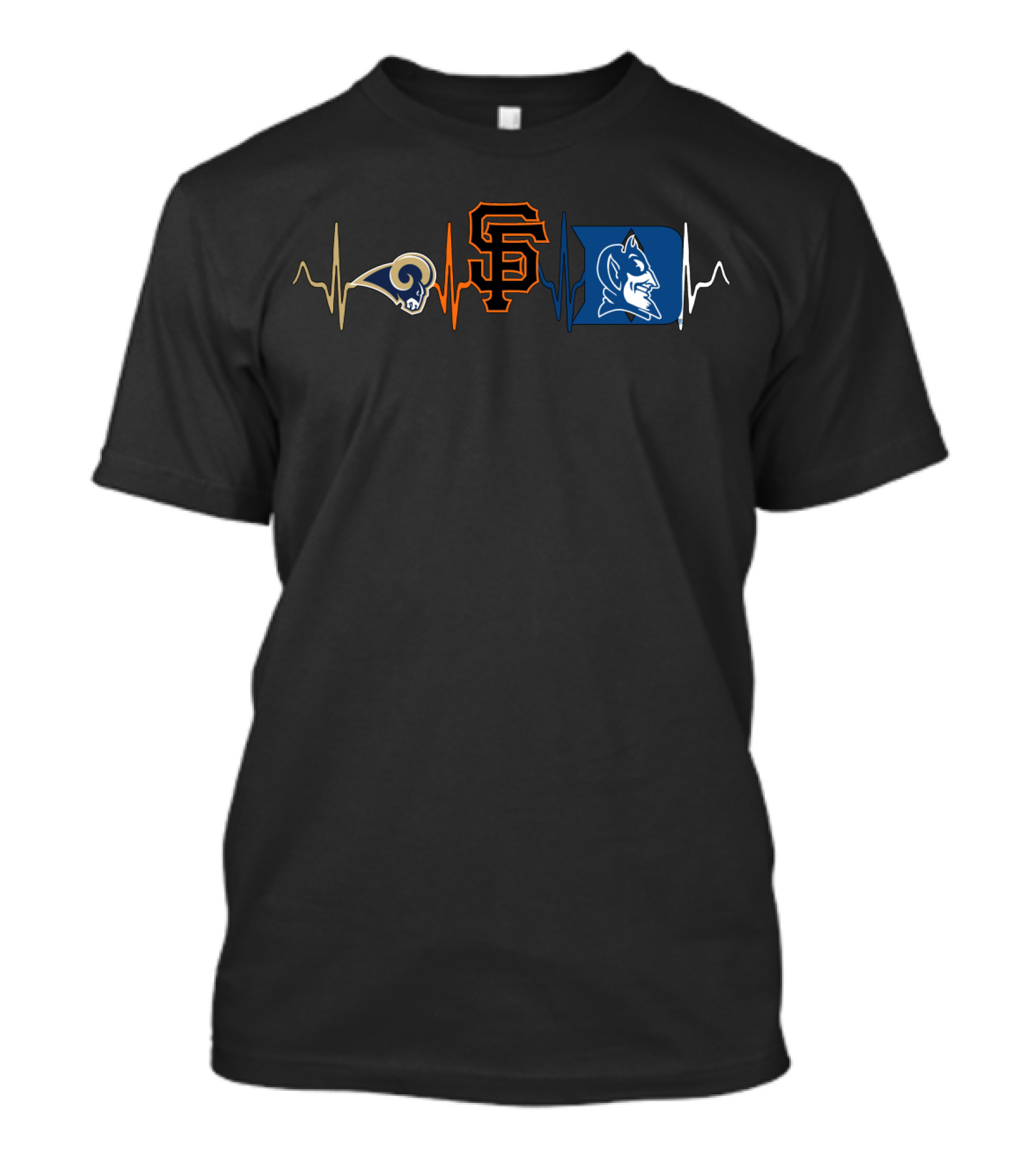 Love Rams Giants San Francisco Duke Blue Devils T-Shirt