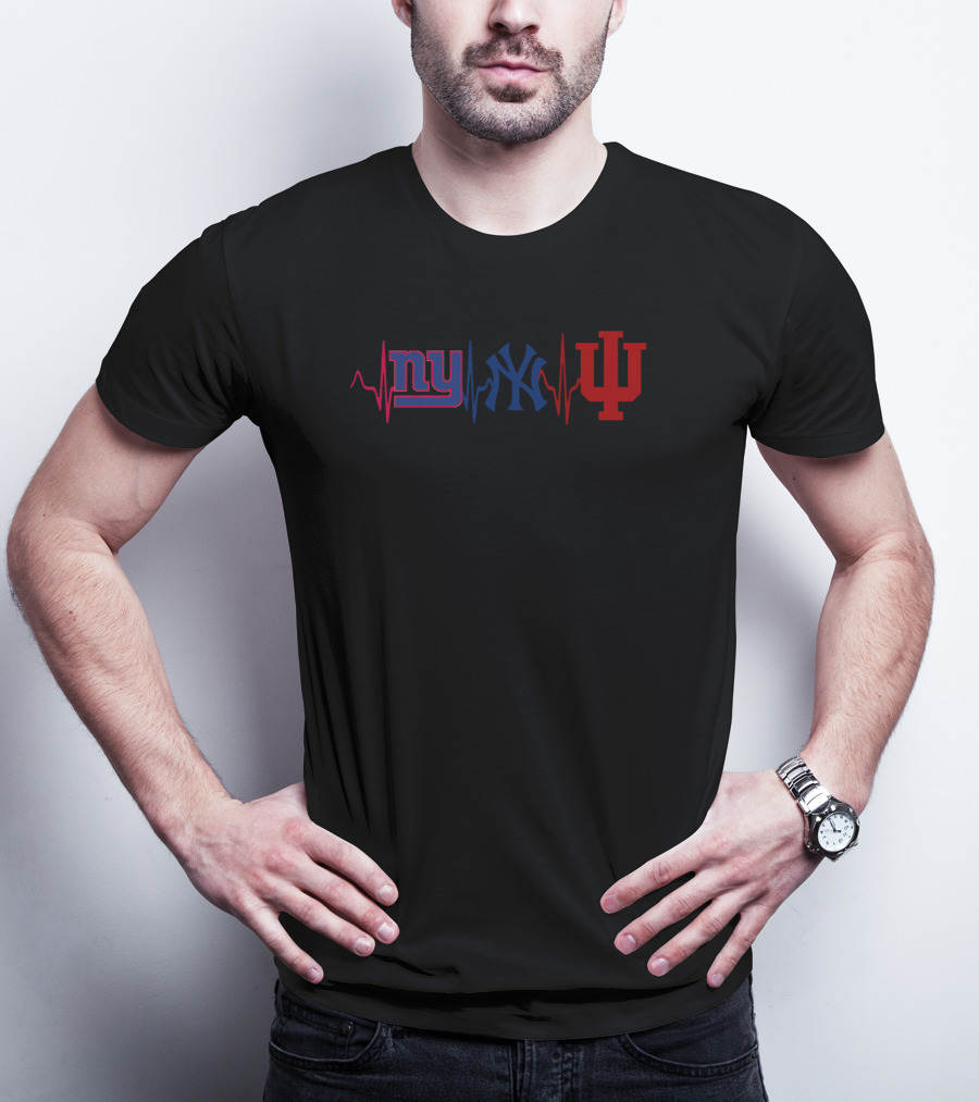 Love Giants Yankees Ih Heartbeat T-Shirt