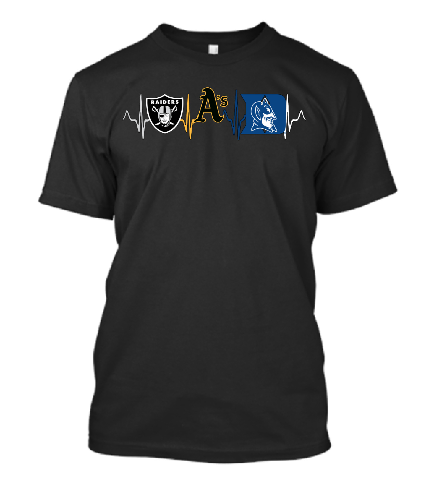 Raiders A's Duke Blue Devils Athletics Love T-Shirt