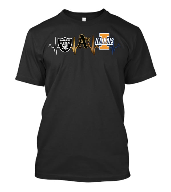 Raiders Athletics Illinois Heartbeat T-Shirt