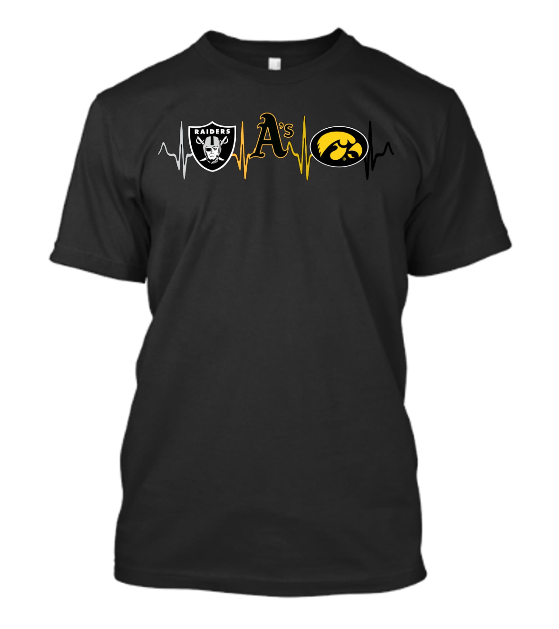 Raiders A's Iowa Heartbeat T-Shirt