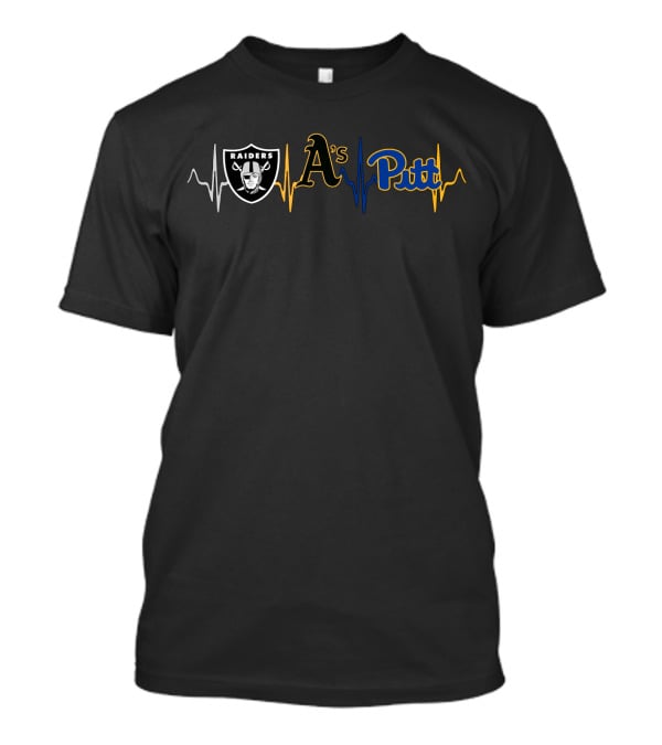 Raiders Athletics Pittsburgh Heartbeat Raiders A's Pitt T-Shirt