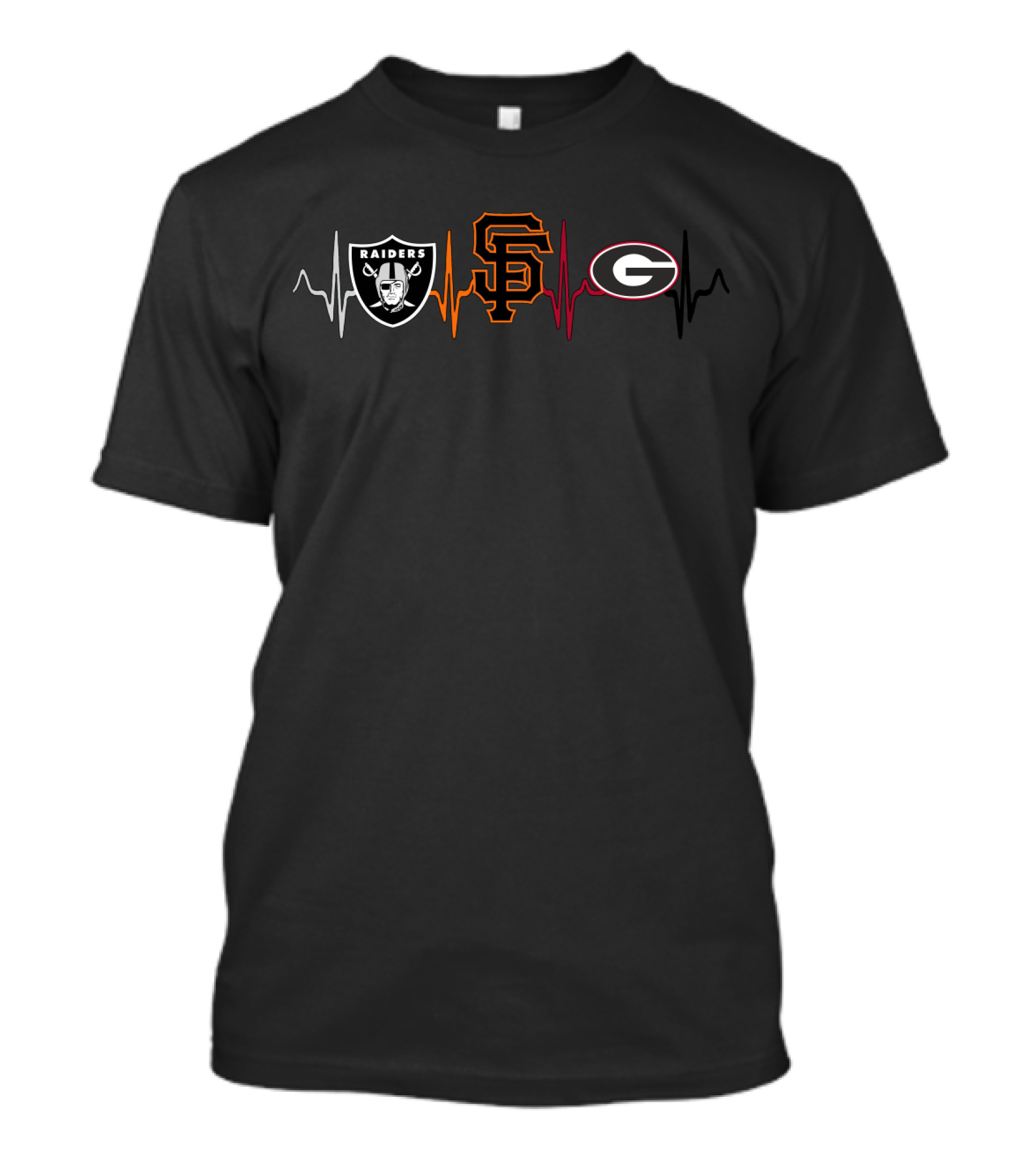 Love Raiders Sf Giants Georgia Bulldogs T-Shirt