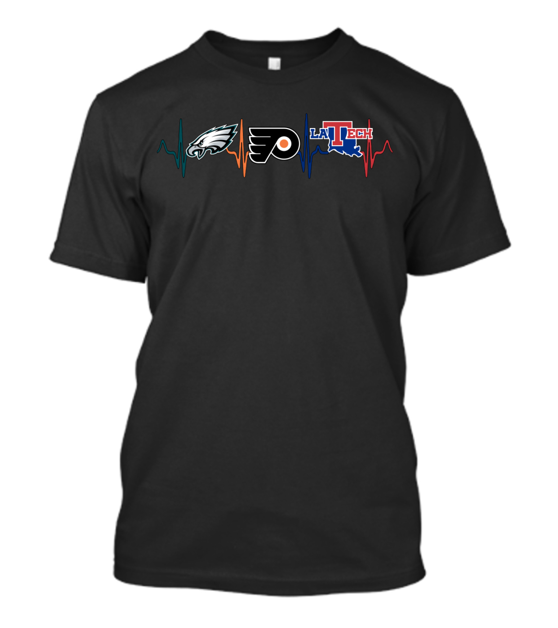 Eagles Flyers La Tech Football And Hockey Fan Pride T-Shirt