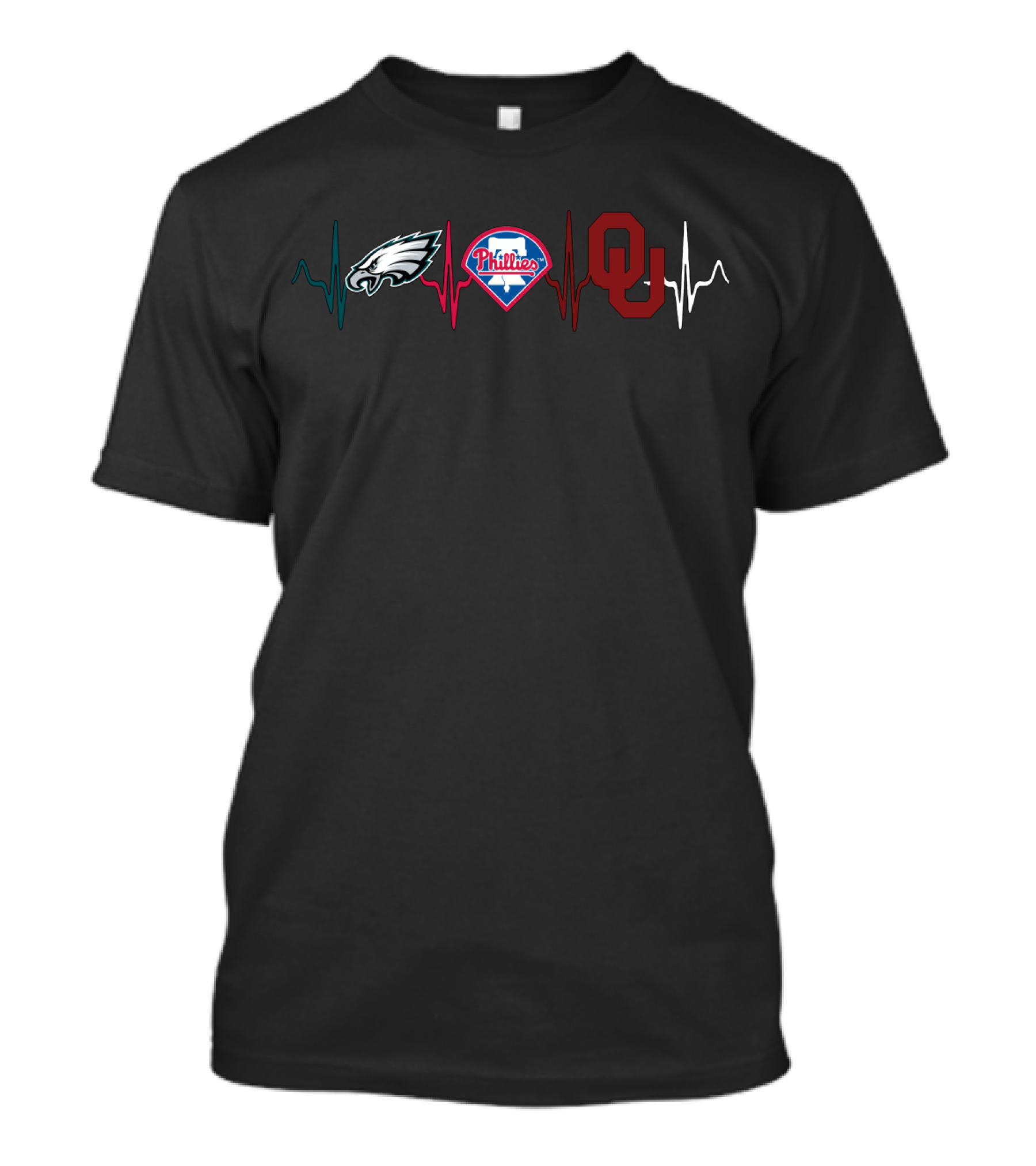 Eagles Phillies Oklahoma Heartbeat Os T-Shirt