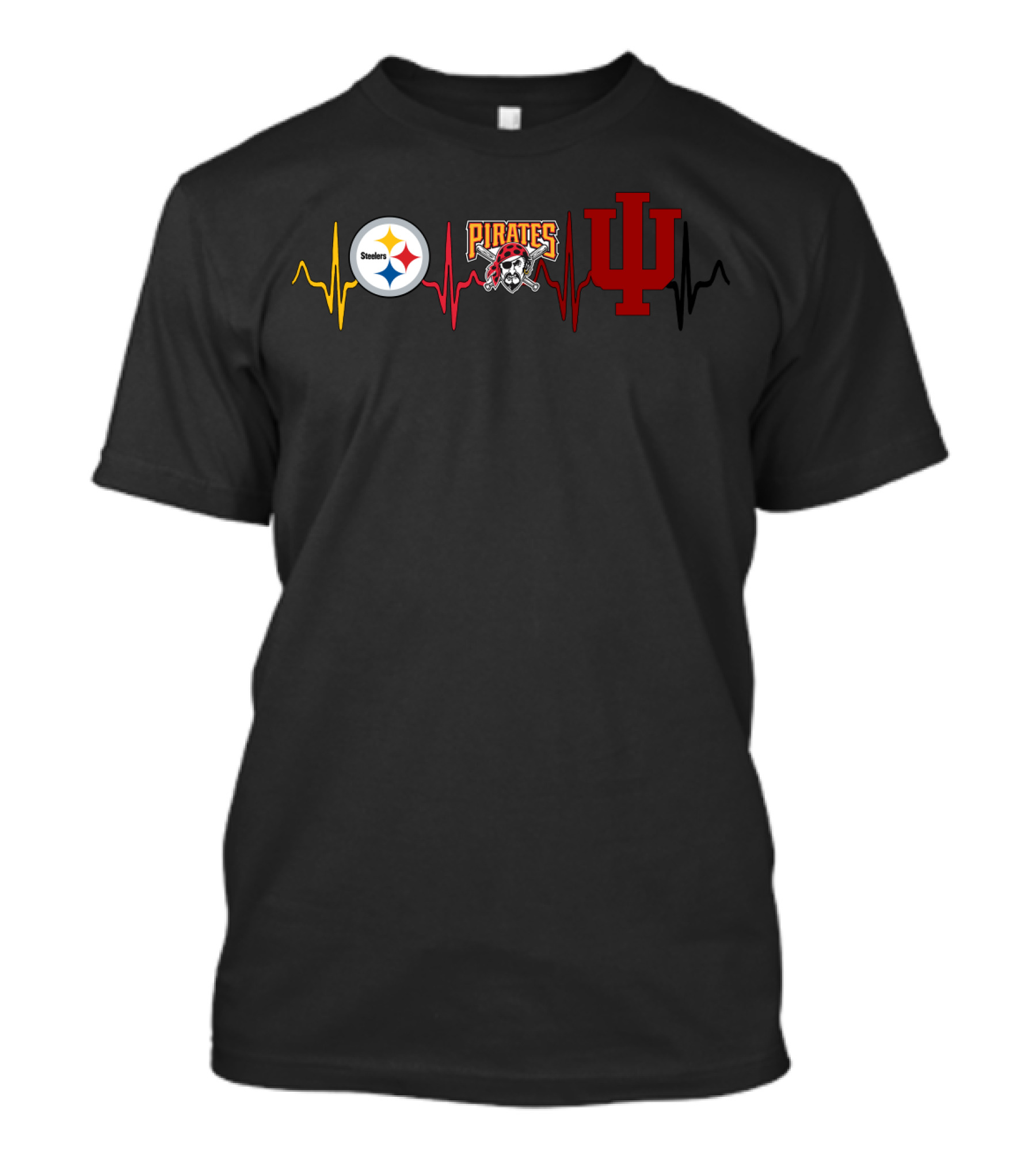 Steelers Pirates Iu Heartbeat T-Shirt