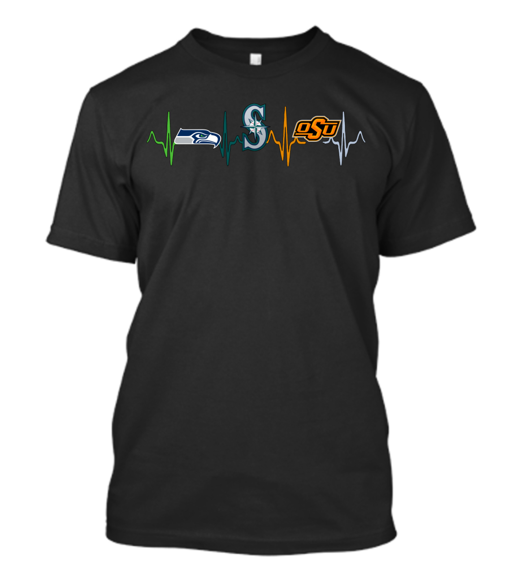Seahawks Mariners Osu Heartbeat T-Shirt