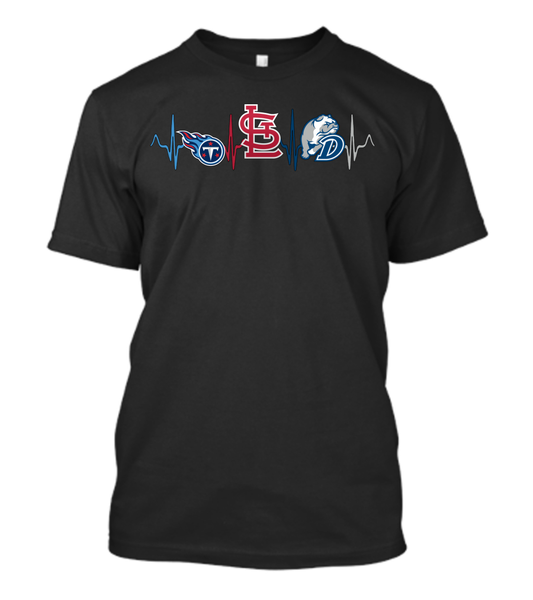 Titans St. Louis Cardinals Drake University Bulldogs Heartbeat T-Shirt