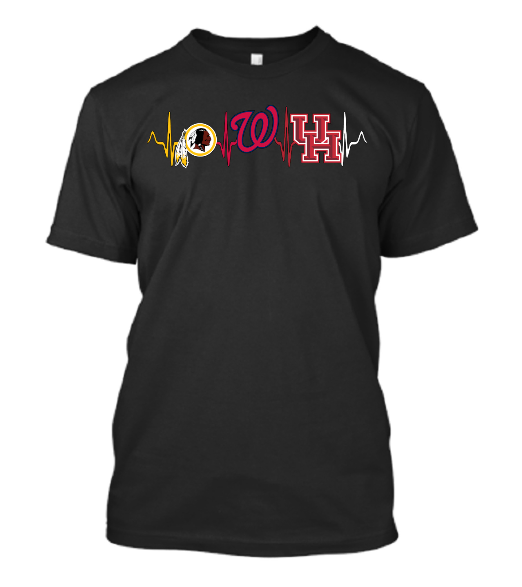 Love Redskins Nationals Heartbeat Hc T-Shirt