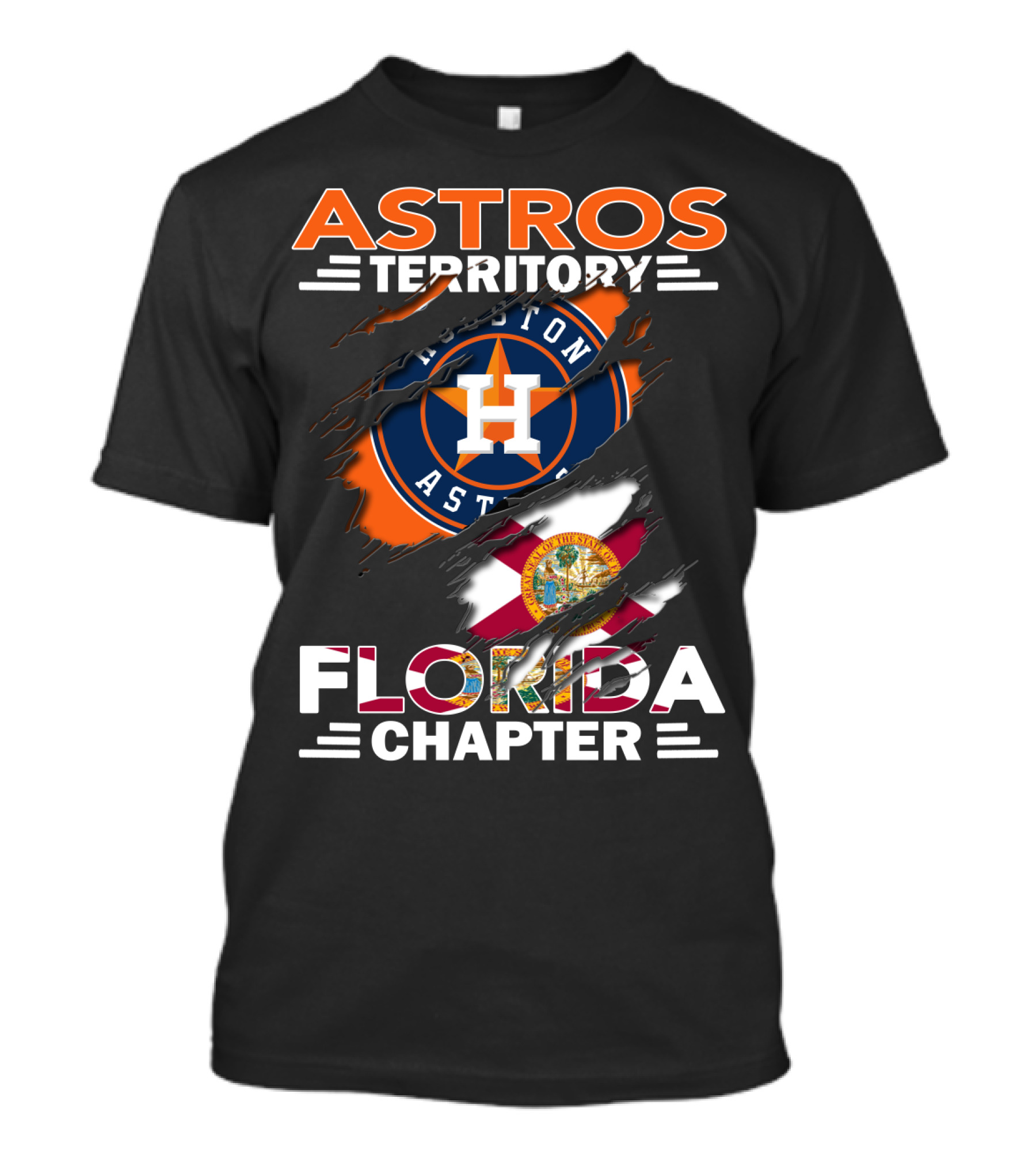 Astros Territory Houston Florida Chapter Flag T-Shirt