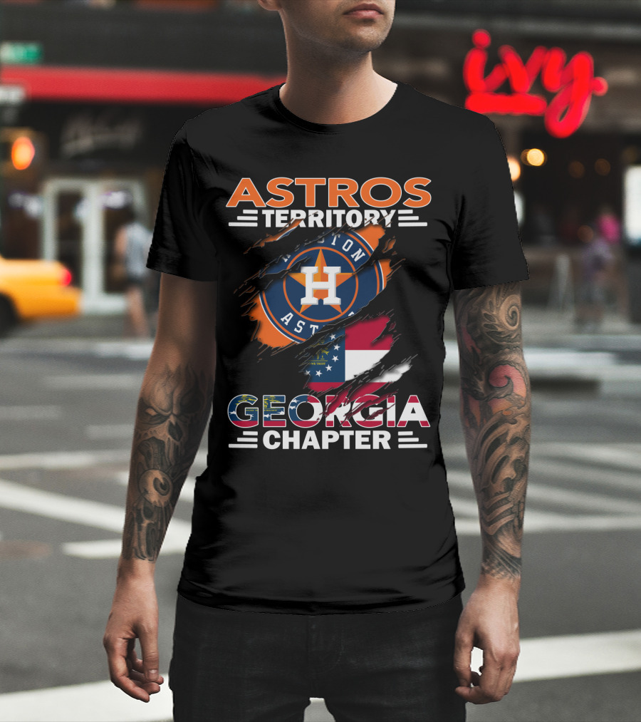 Astros Territory Georgia Chapter Houston Astros Georgia Flag T-Shirt