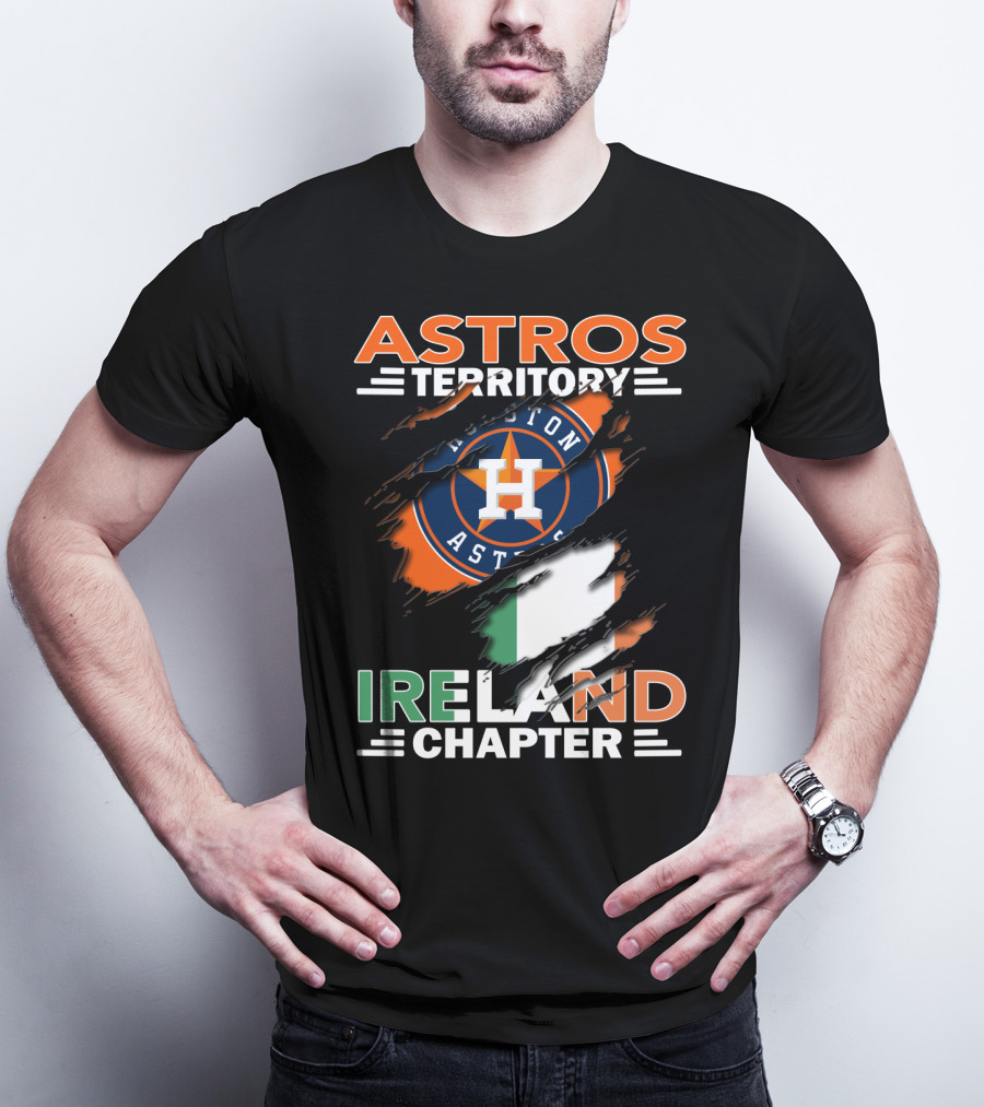Astros Territory Ireland Chapter Houston Astros Logo Irish Flag T-Shirt