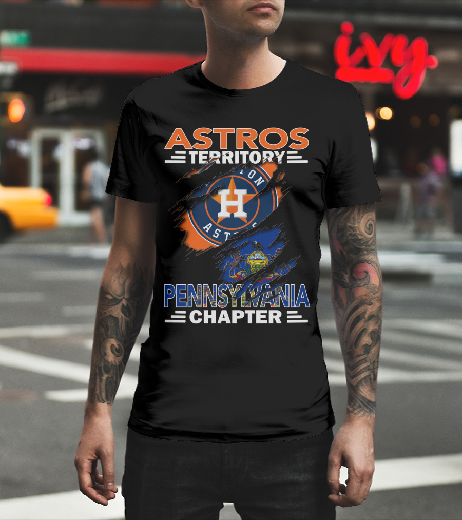 Astros Territory Houston Logo Pennsylvania Chapter Flag T-Shirt
