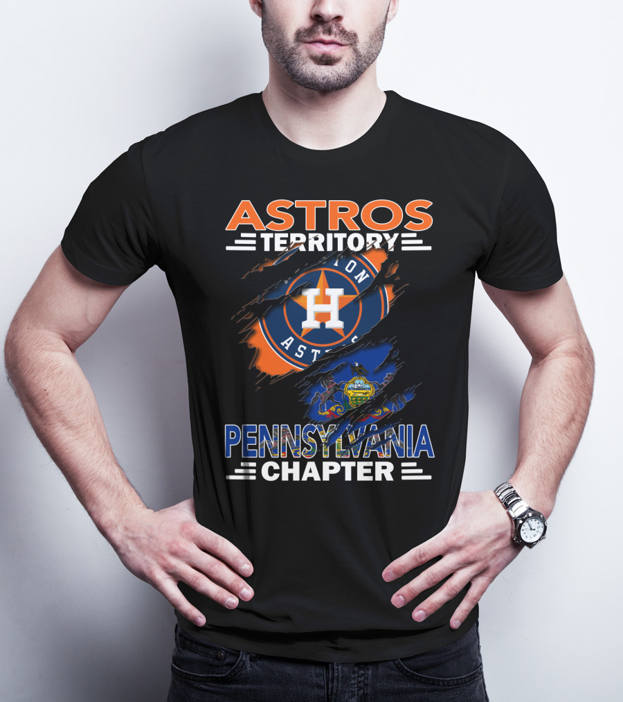 Astros Territory Houston Logo Pennsylvania Chapter Flag T-Shirt