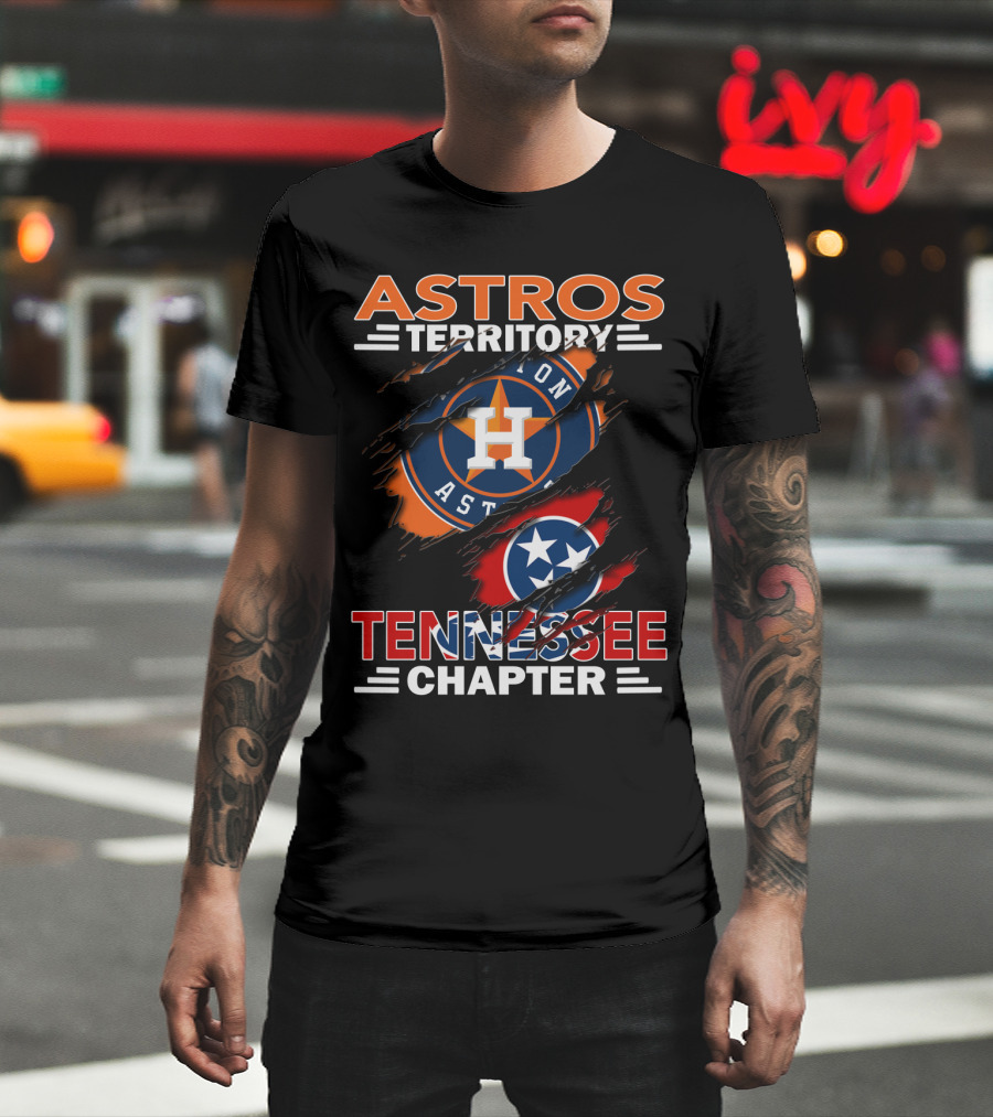 Astros Territory Tennessee Chapter Houston Logo And Tennessee Flag Elements T-Shirt
