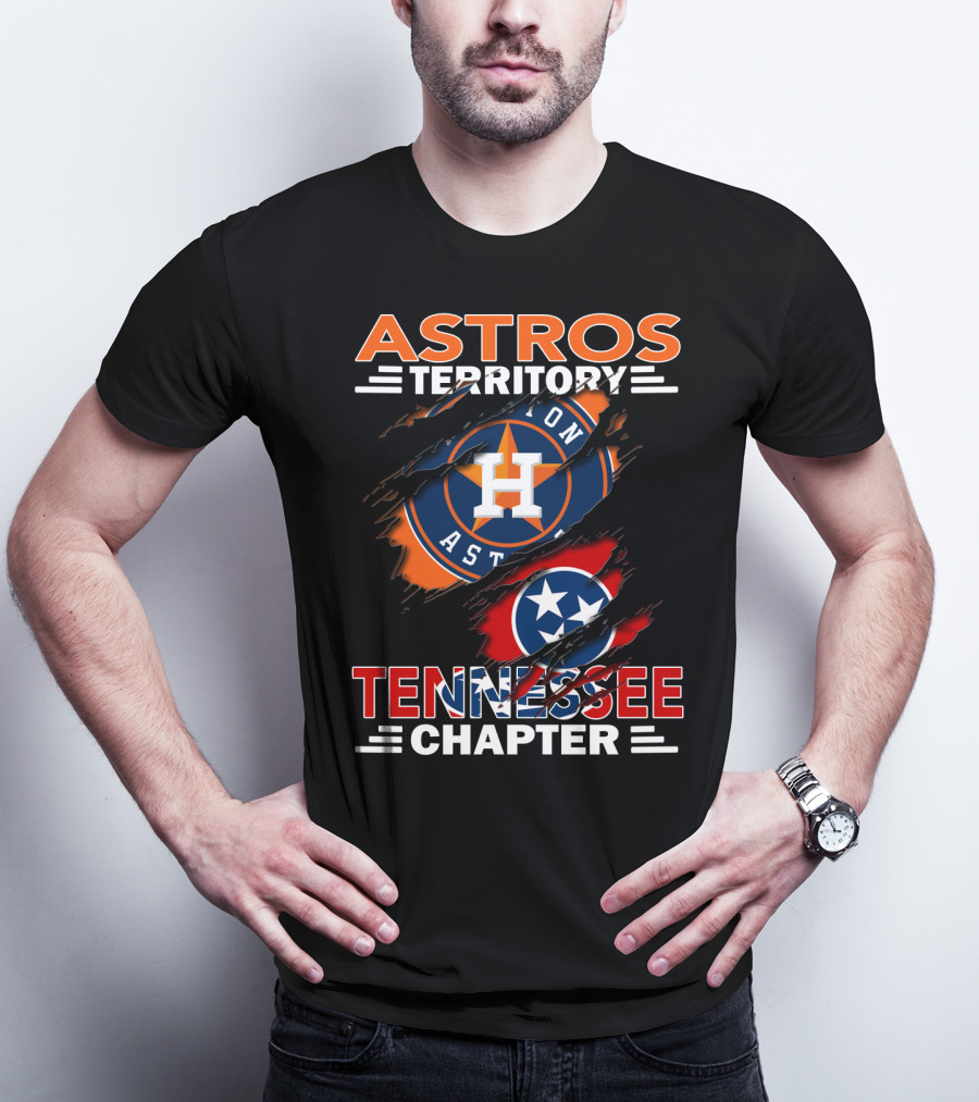 Astros Territory Tennessee Chapter Houston Logo And Tennessee Flag Elements T-Shirt