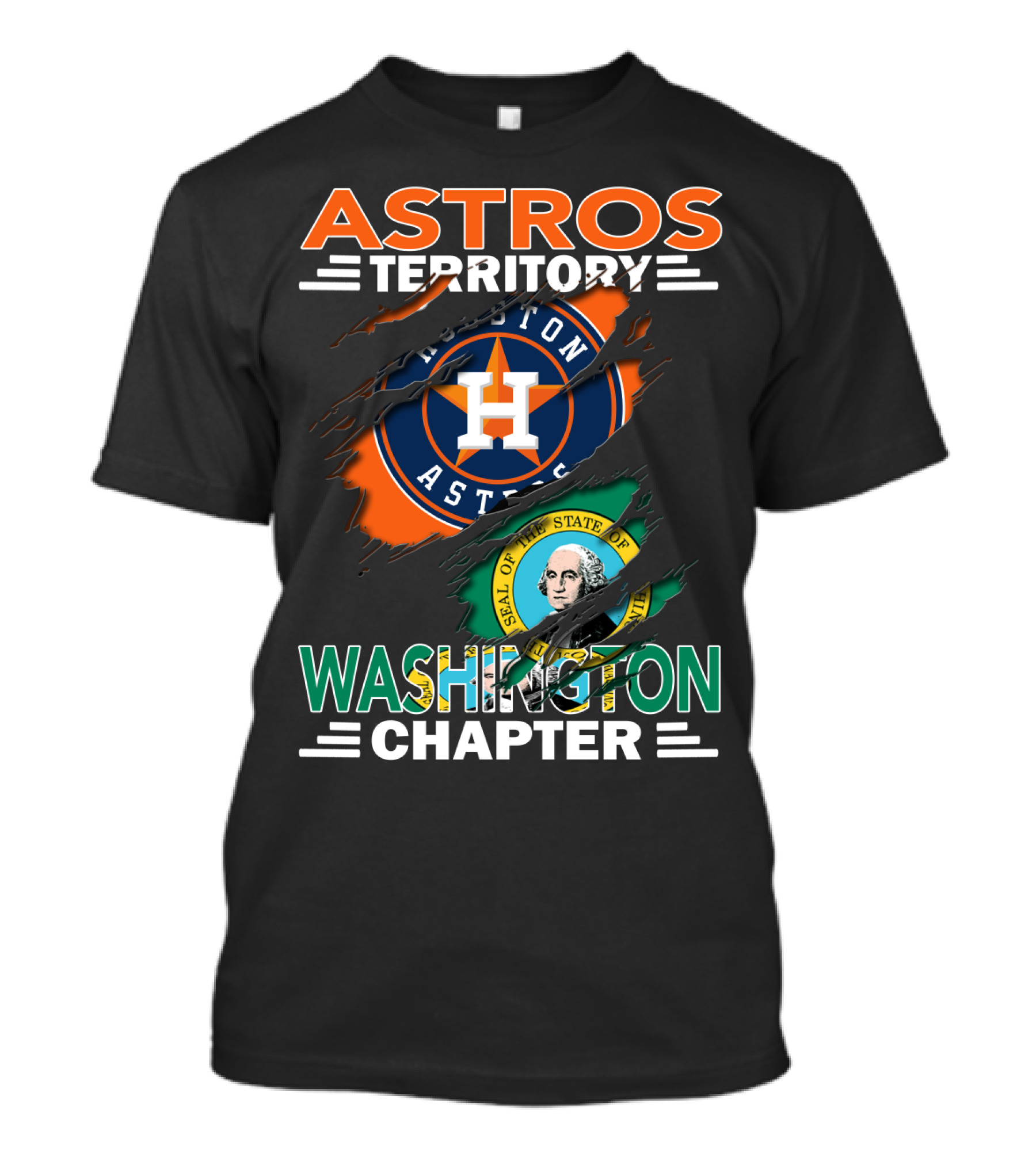 Astros Territory Washington Chapter Houston Astros Seal Of Washington T-Shirt