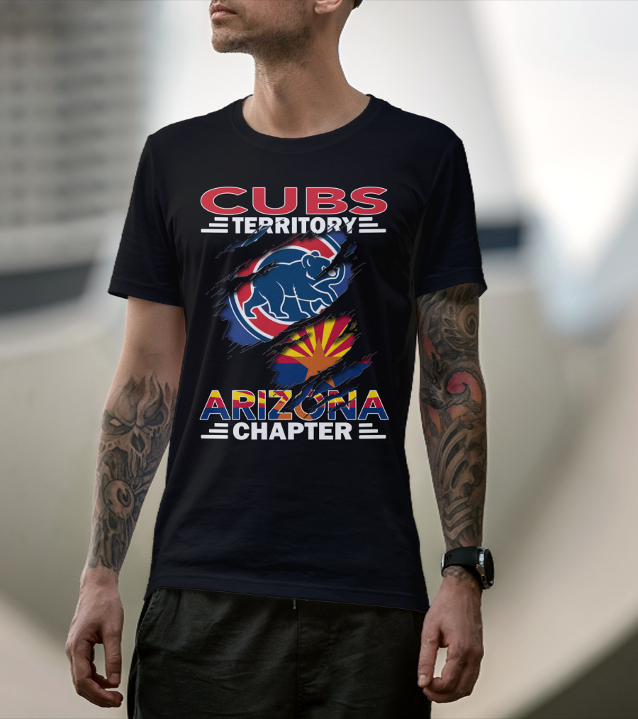 Cubs Territory Arizona Chapter Flag And Logo Mashup T-Shirt