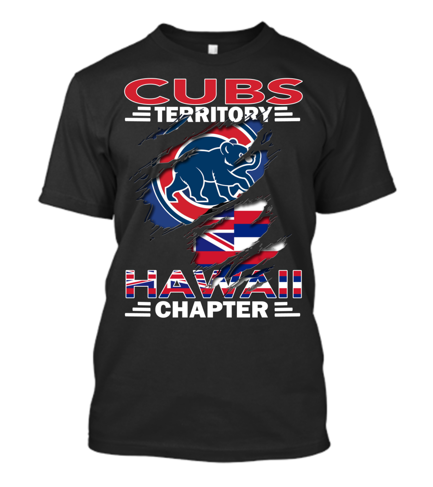 Cubs Territory Hawaii Chapter Blue Bear Logo With Union Jack Elements T-Shirt