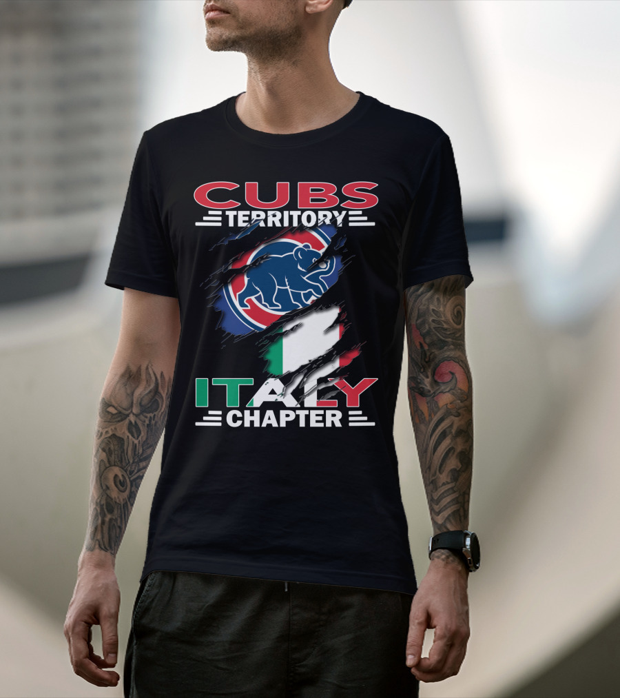 Cubs Territory Italy Chapter Flag And Bear T-Shirt