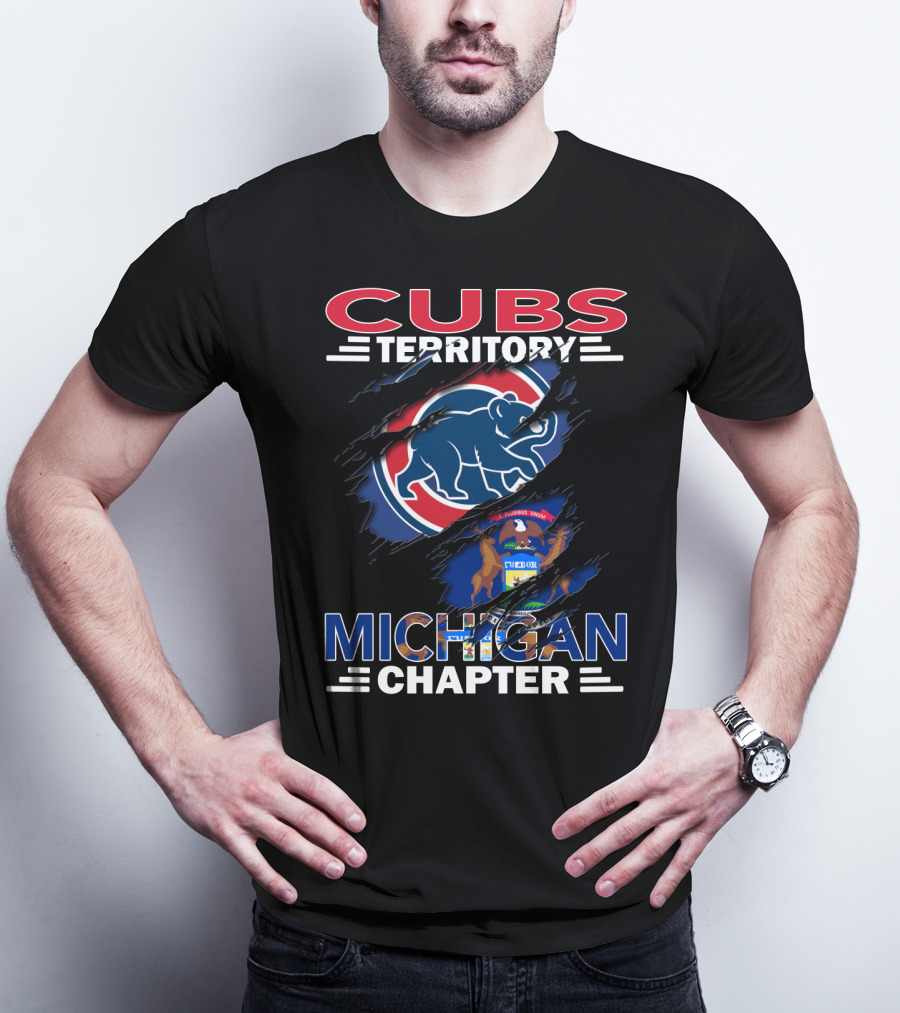 Cubs Territory Michigan Chapter Chicago Bears Michigan Fans T-Shirt