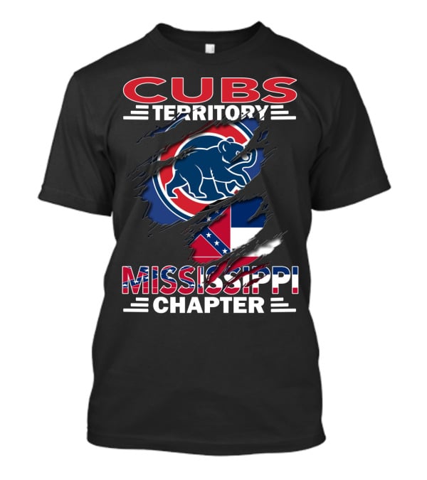 Cubs Territory Mississippi Chapter Rebel Flag Scratches T-Shirt