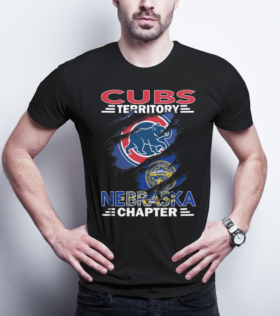 Cubs Territory Nebraska Chapter Nebraska State Seal And Chicago Cubs T-Shirt