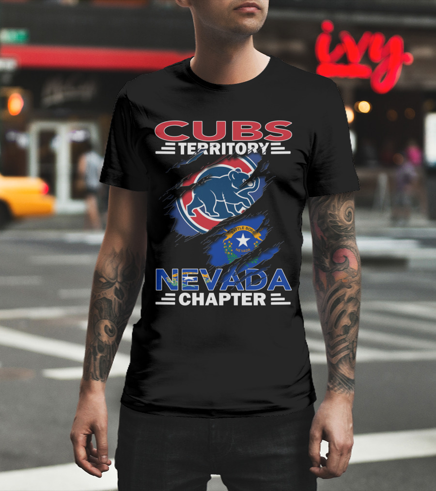Cubs Territory Nevada Chapter Battle Born Nevada Flag Integration T-Shirt