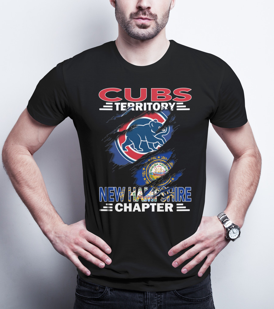 Cubs Territory New Hampshire Chapter Blue Bear And State Seal T-Shirt