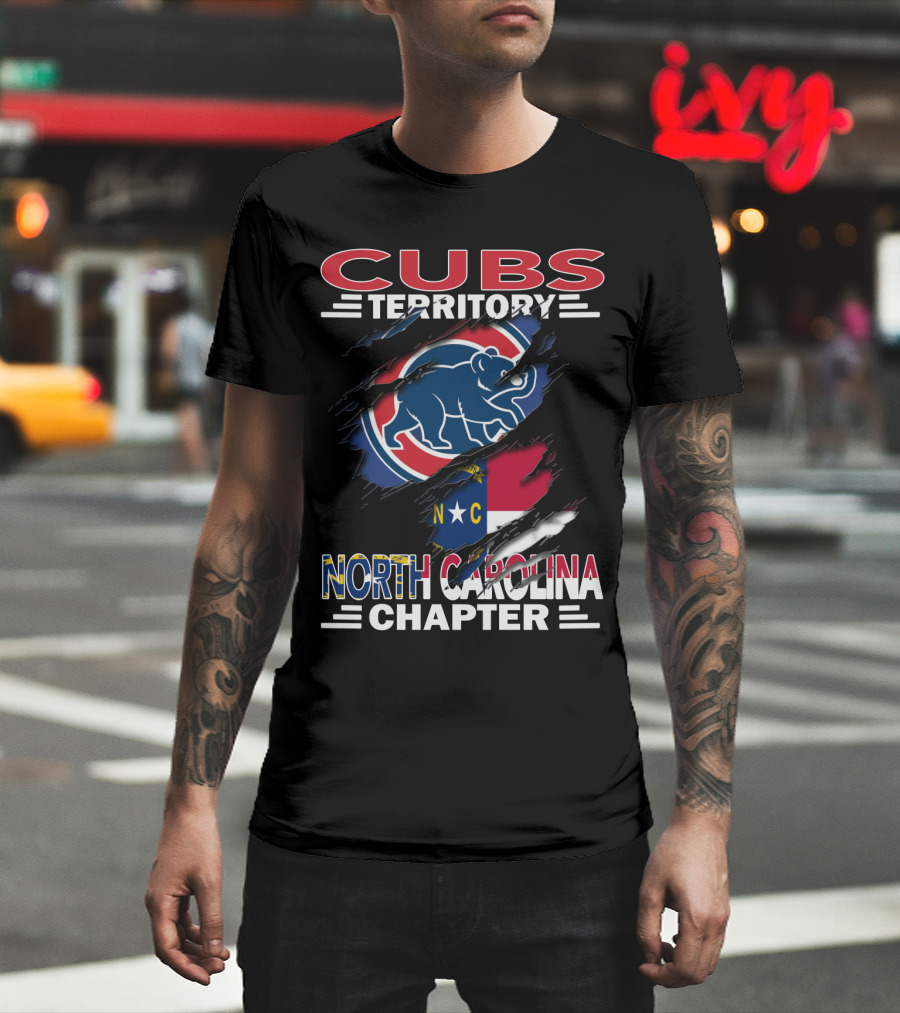 Cubs Territory North Carolina Chapter Flag And Bear T-Shirt