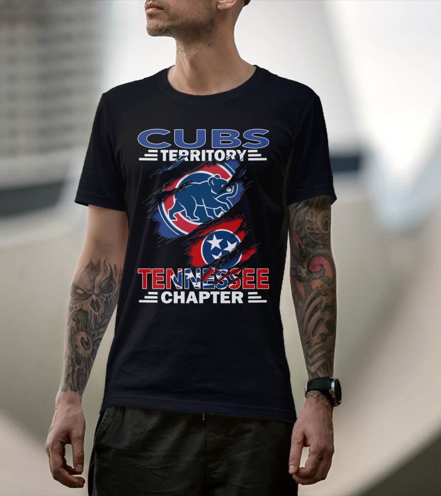 Cubs Territory Tennessee Chapter Chicago Cubs And Tennessee Flag Logo Integration T-Shirt