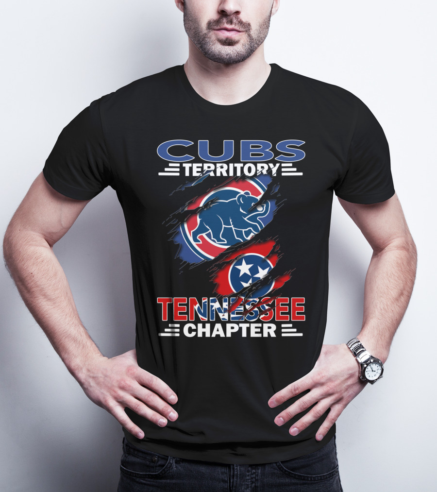 Cubs Territory Tennessee Chapter Chicago Cubs And Tennessee Flag Logo Integration T-Shirt