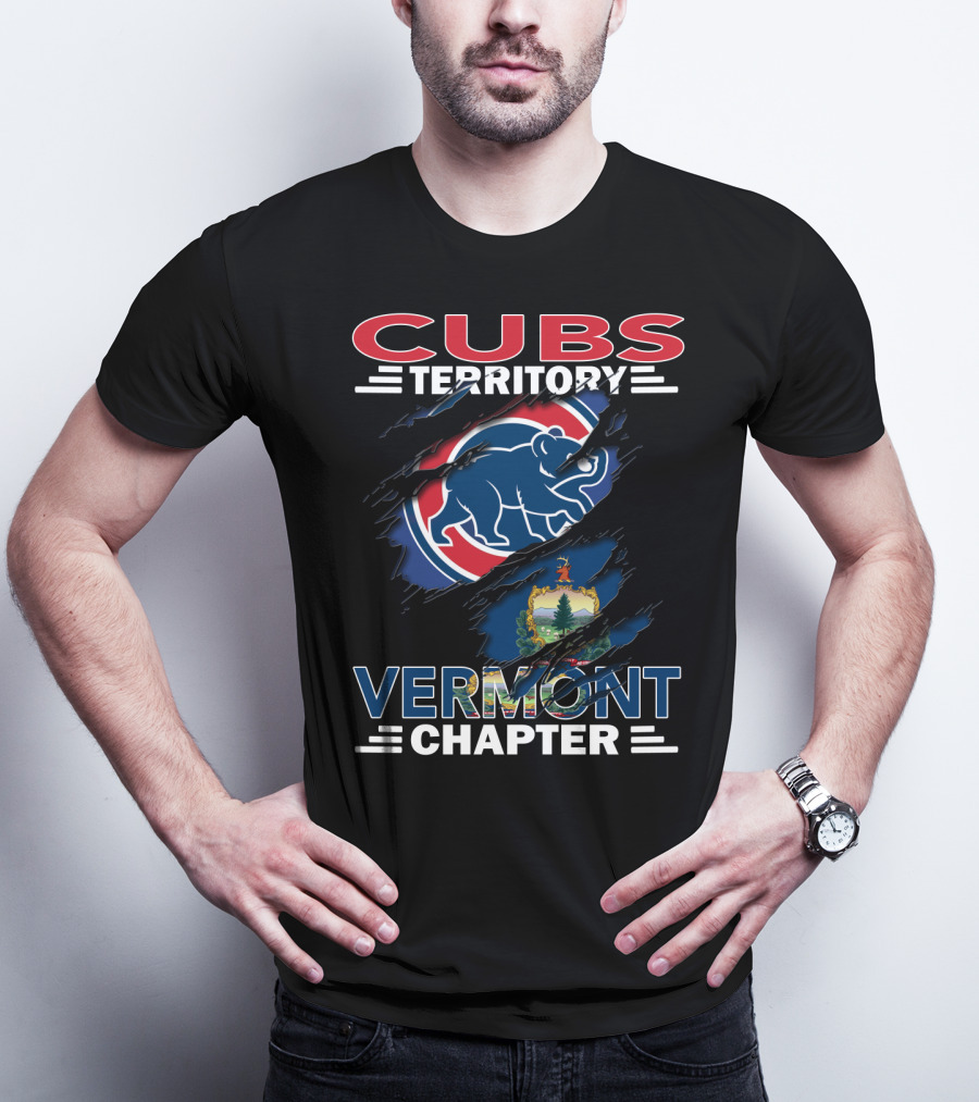 Cubs Territory Vermont Chapter With Bear And Vermont State Flag Elements T-Shirt