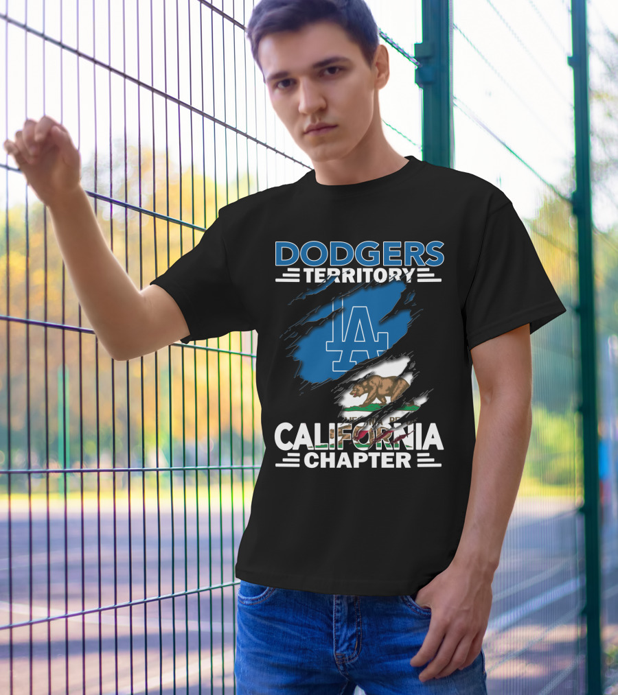 Dodgers Territory California Chapter LA Bear Flag T-Shirt