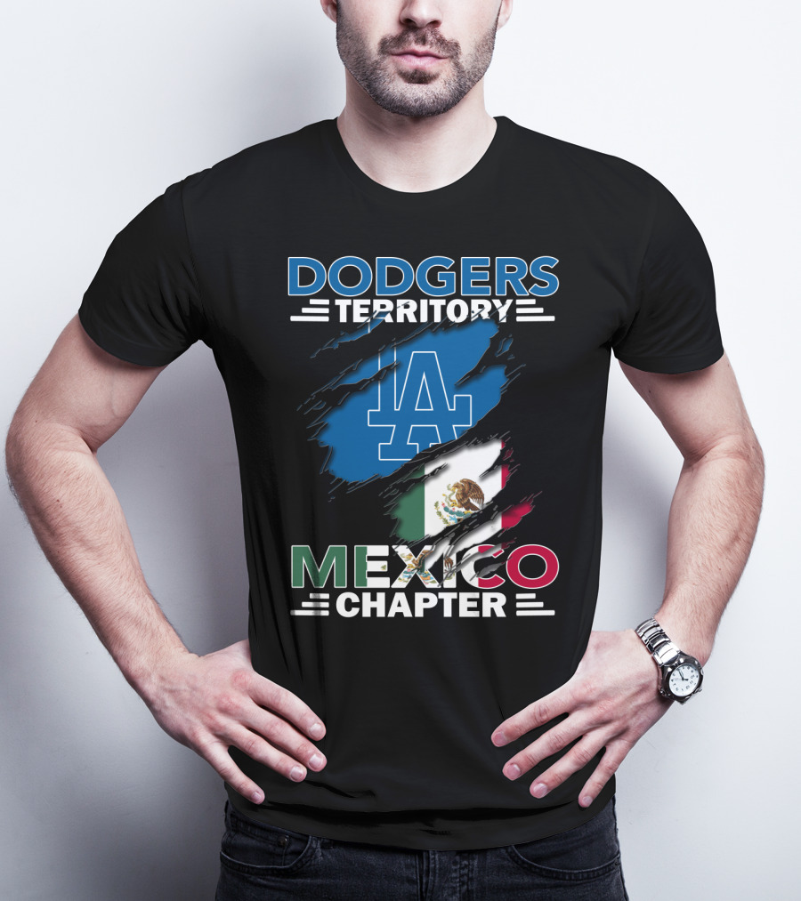 Dodgers Territory LA Mexico Chapter Flag T-Shirt