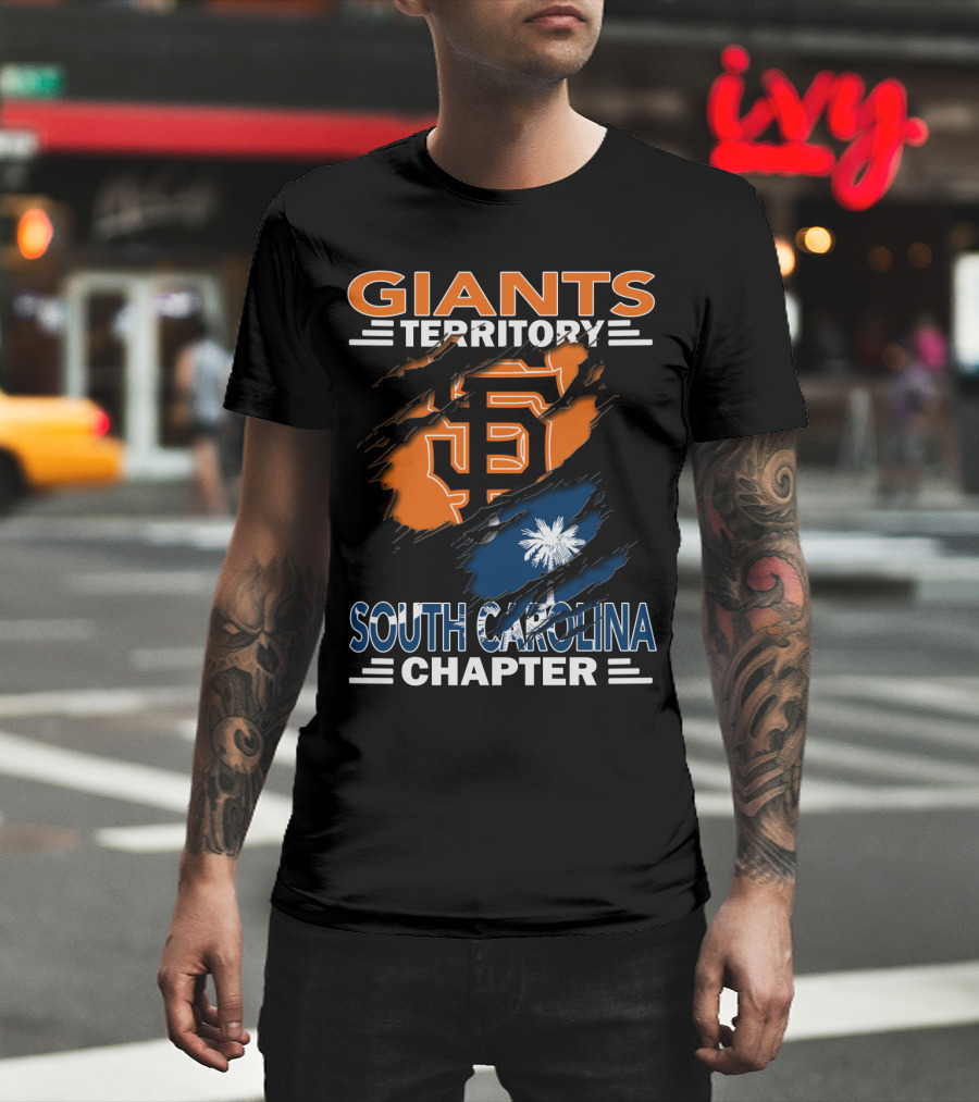 Giants Territory South Carolina Chapter Logo With Palm And Crescent Symbol T-Shirt