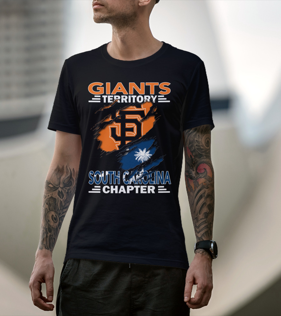 Giants Territory South Carolina Chapter Logo With Palm And Crescent Symbol T-Shirt