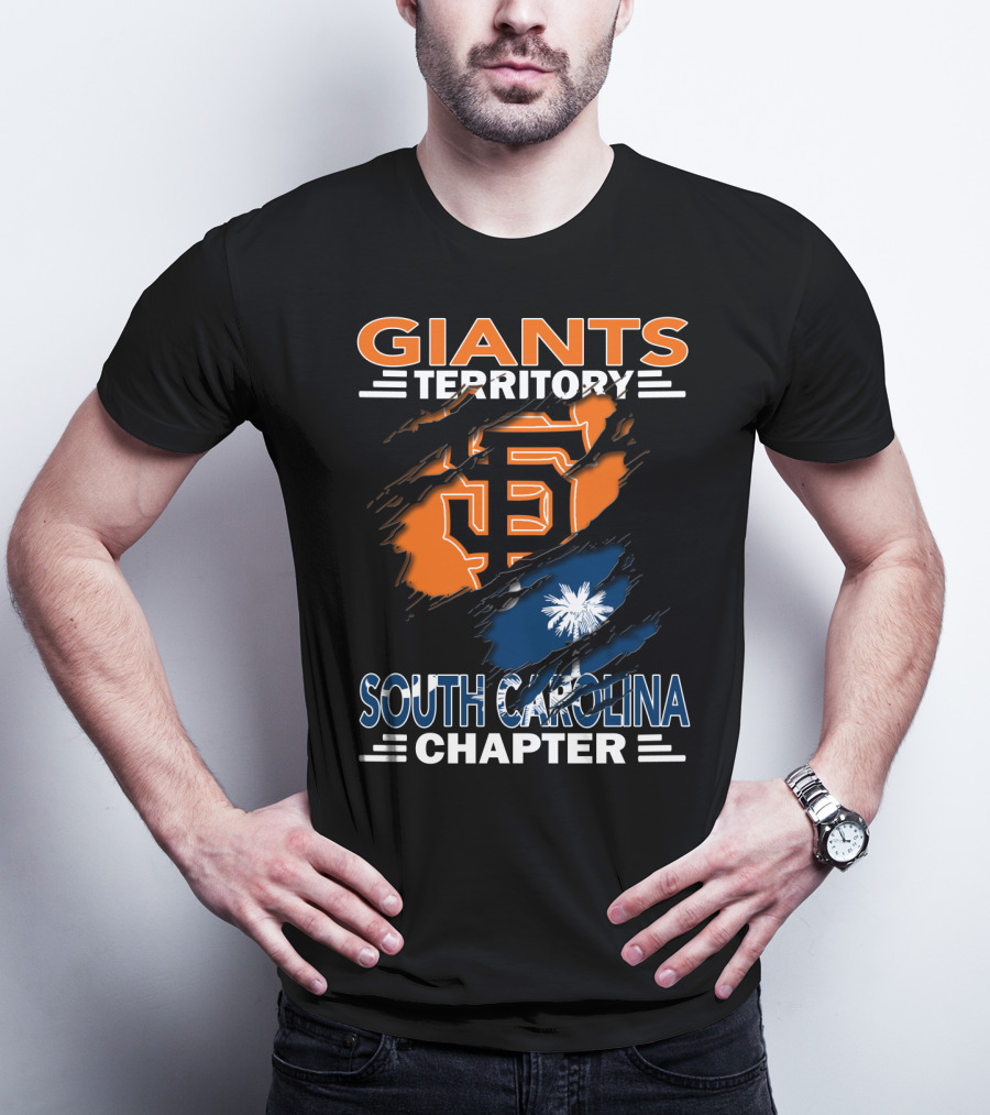 Giants Territory South Carolina Chapter Logo With Palm And Crescent Symbol T-Shirt
