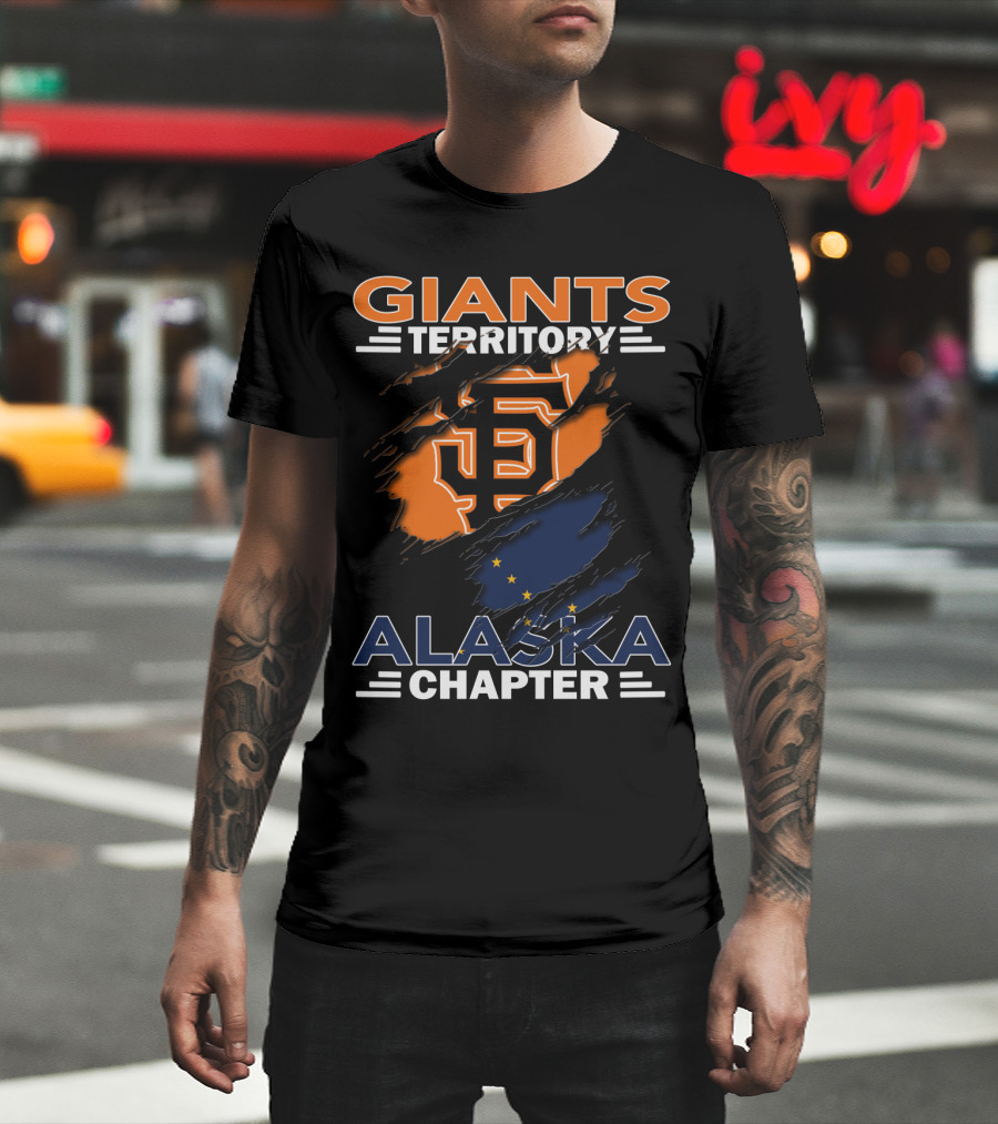 Giants Territory Alaska Chapter San Francisco Giants Logo And Alaska State Flag Elements T-Shirt