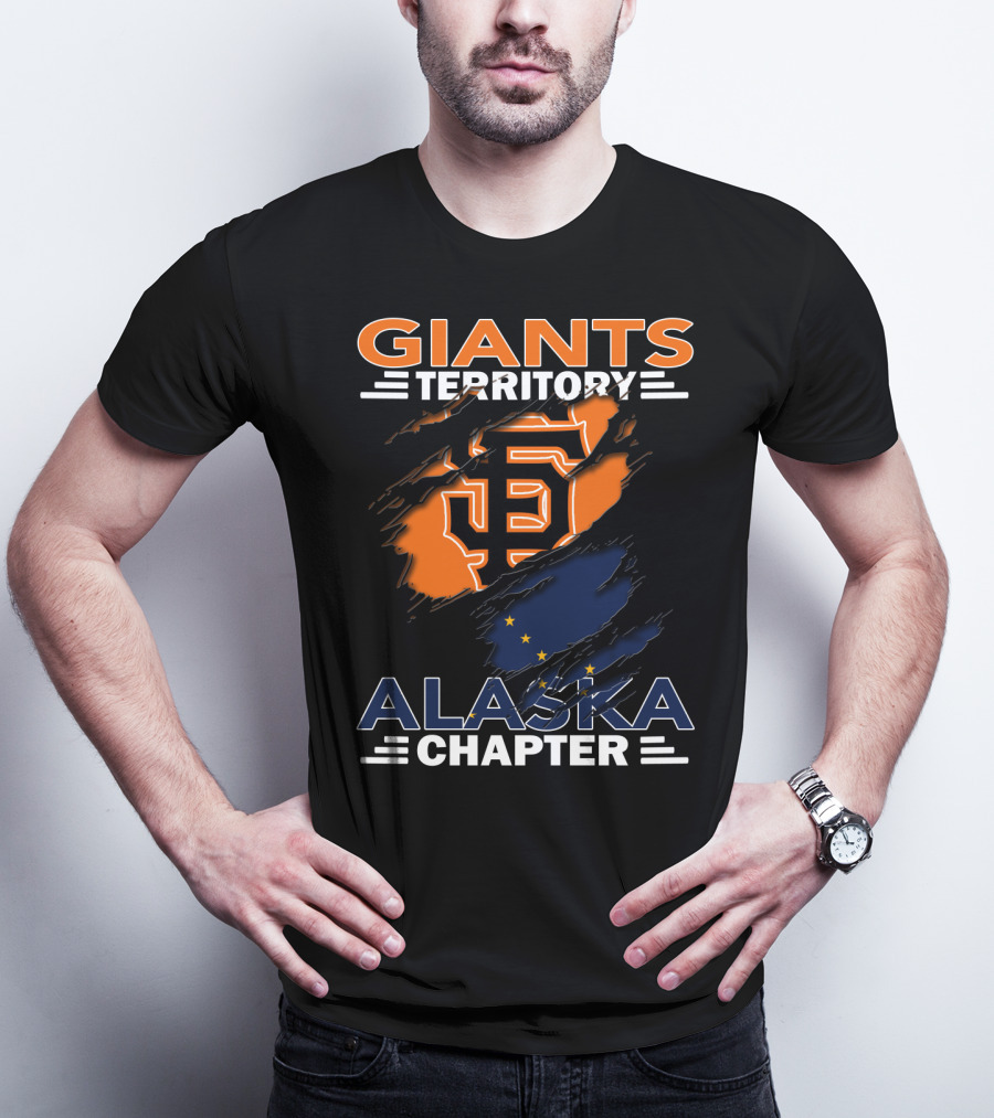 Giants Territory Alaska Chapter San Francisco Giants Logo And Alaska State Flag Elements T-Shirt