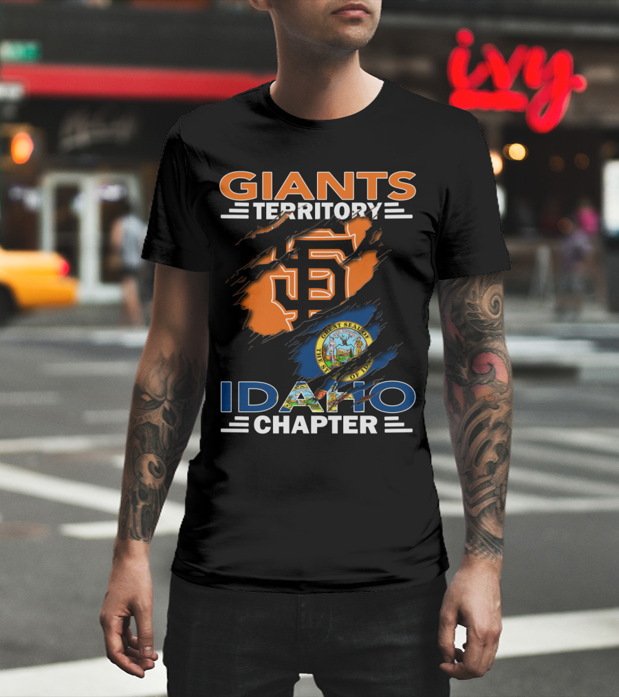 Giants Territory Idaho Chapter Sf Logo Idaho State Seal T-Shirt