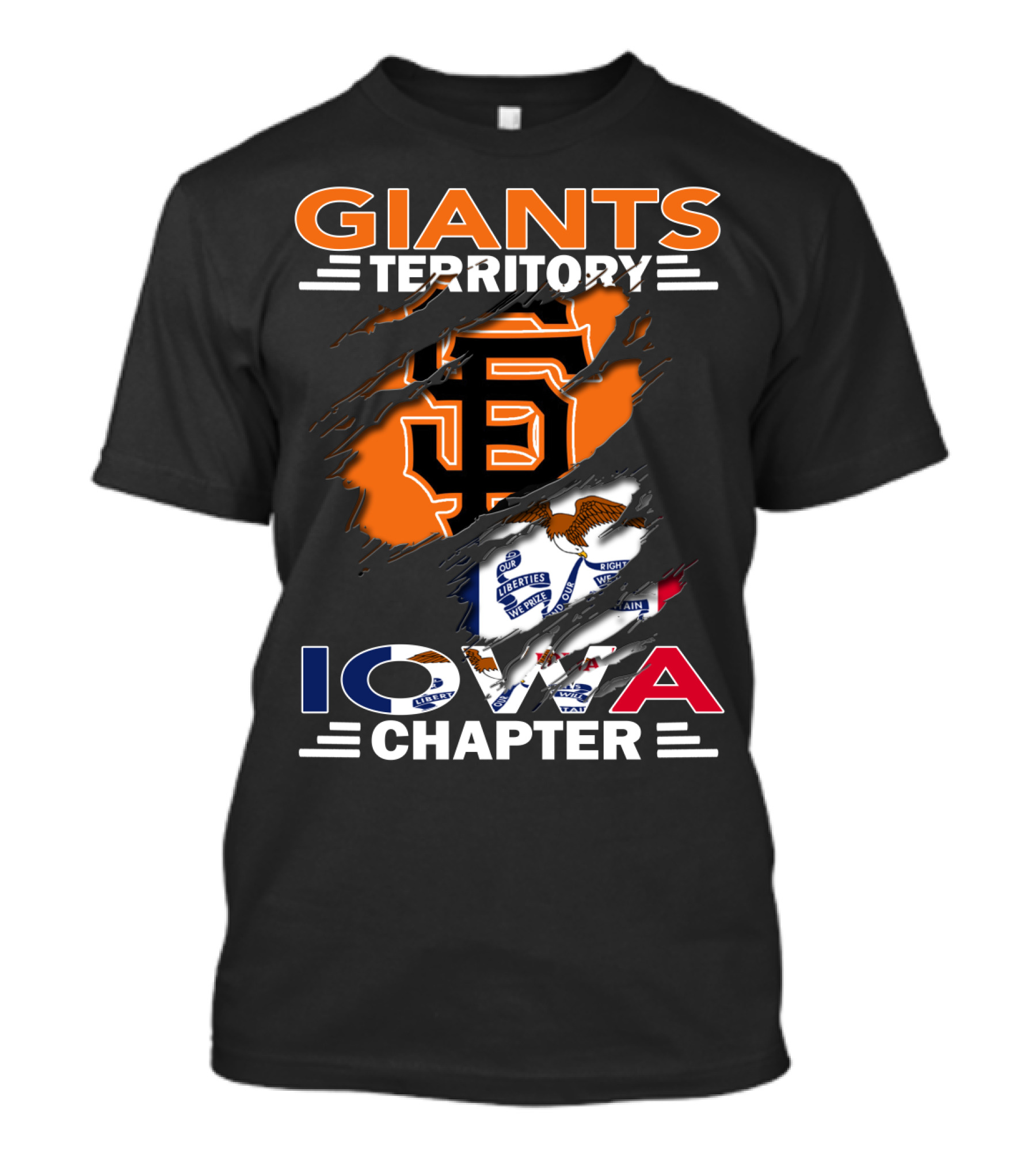 Giants Territory Iowa Chapter San Francisco Giants Fan Group Baseball Community T-Shirt