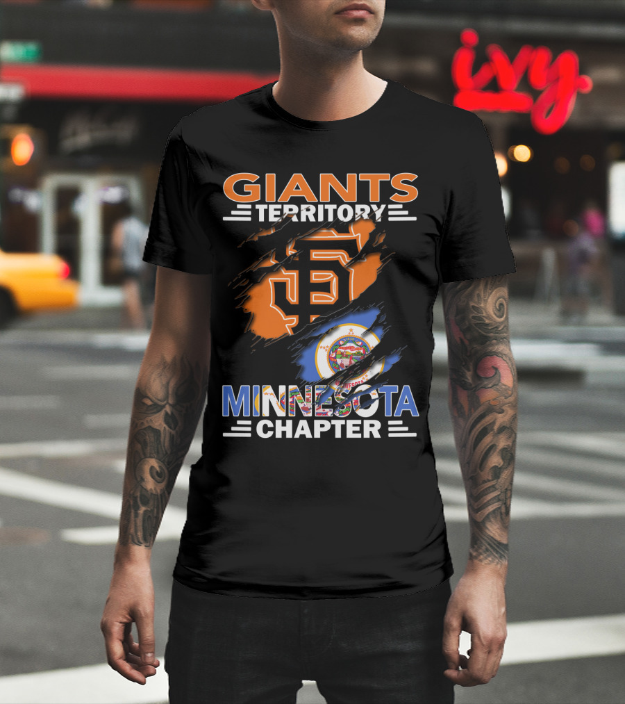 Giants Territory Minnesota Chapter San Francisco Giants Logo Minnesota State Flag T-Shirt