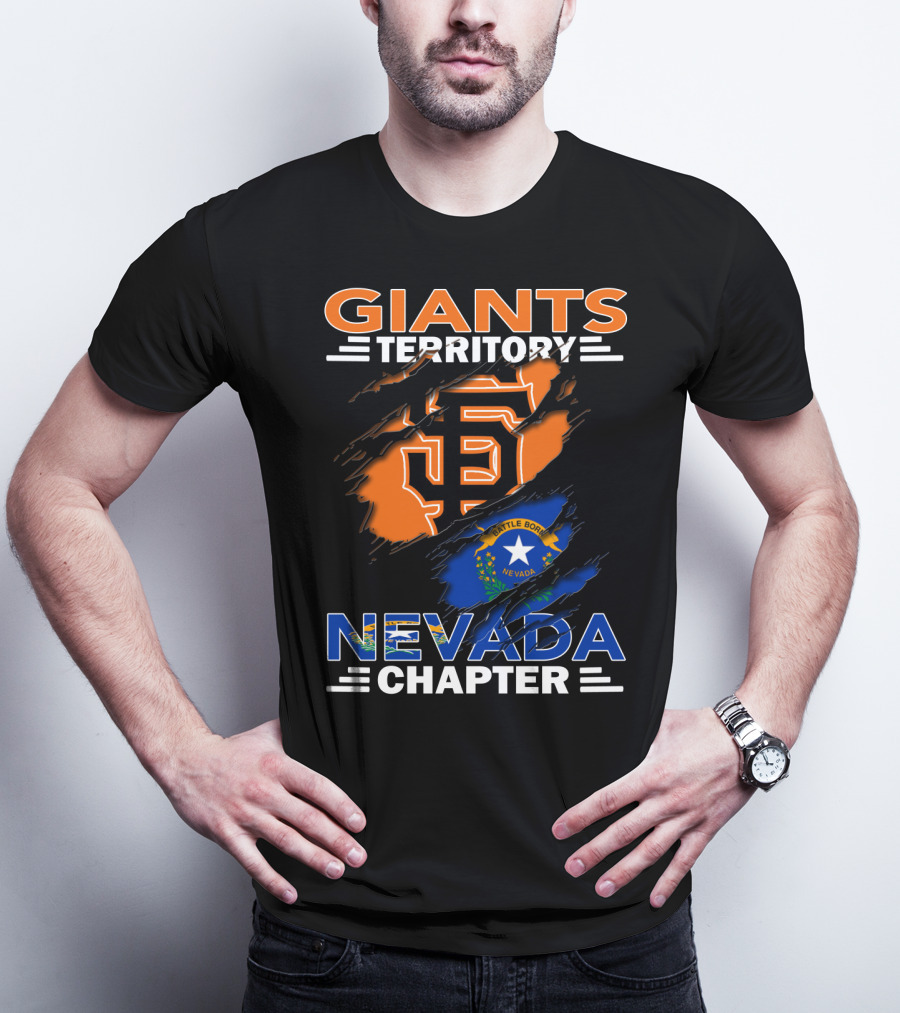 Giants Territory Nevada Chapter Battle Born State Flag San Francisco Giants T-Shirt