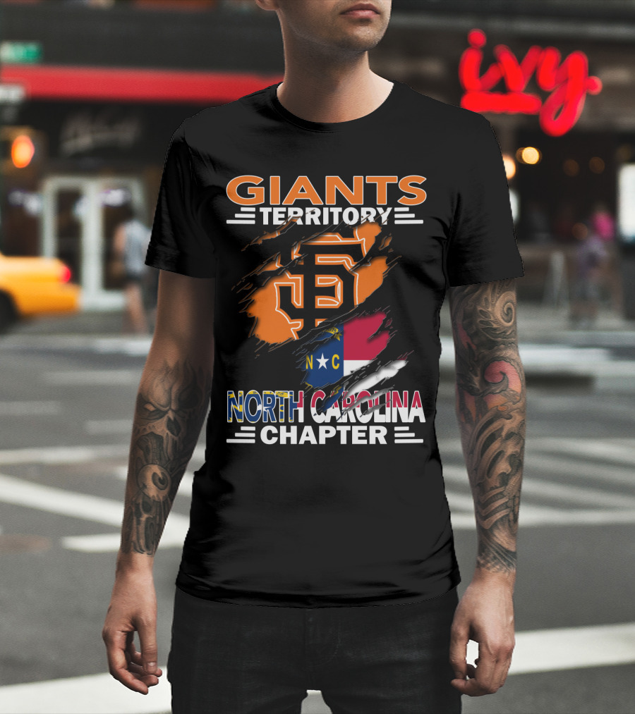 Giants Territory Sf Logo North Carolina Chapter T-Shirt