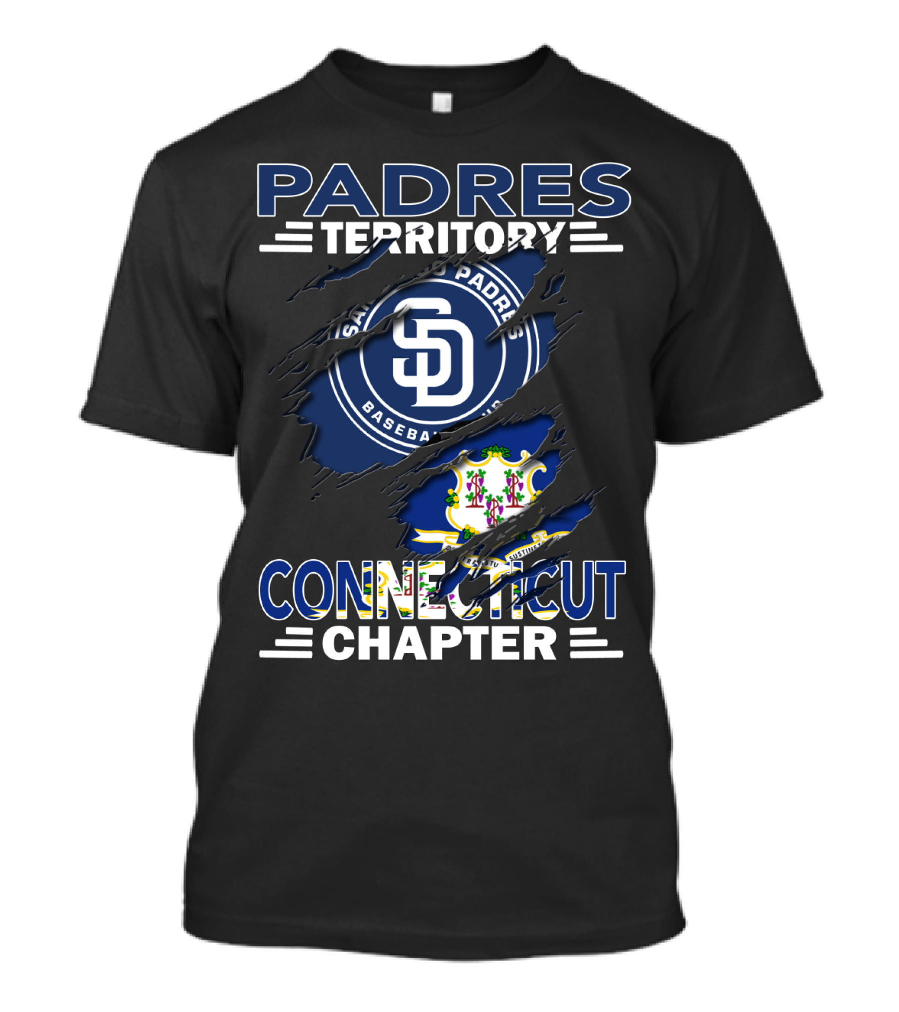 Padres Territory San Diego Baseball Connecticut Chapter T-Shirt