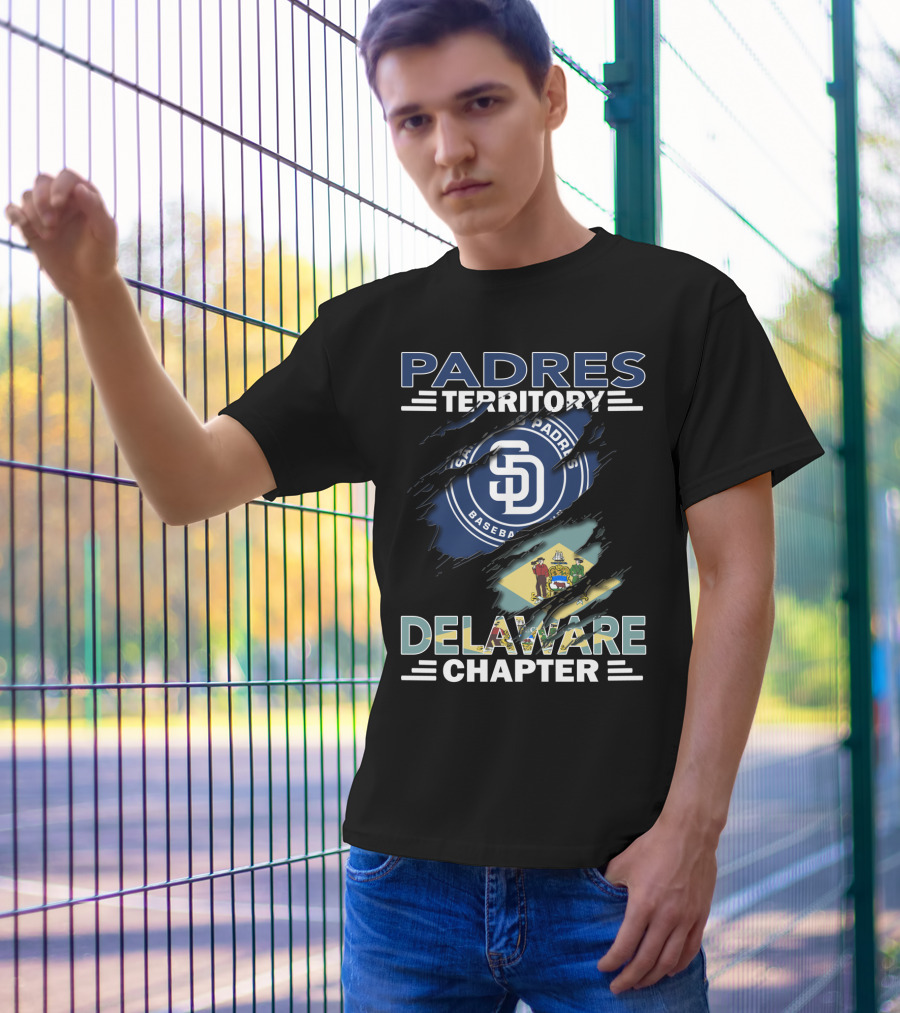 PADRES Territory San Diego Baseball Delaware Chapter T-Shirt