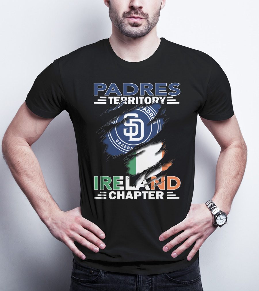 Padres Territory Ireland Chapter Baseball SD Flag T-Shirt
